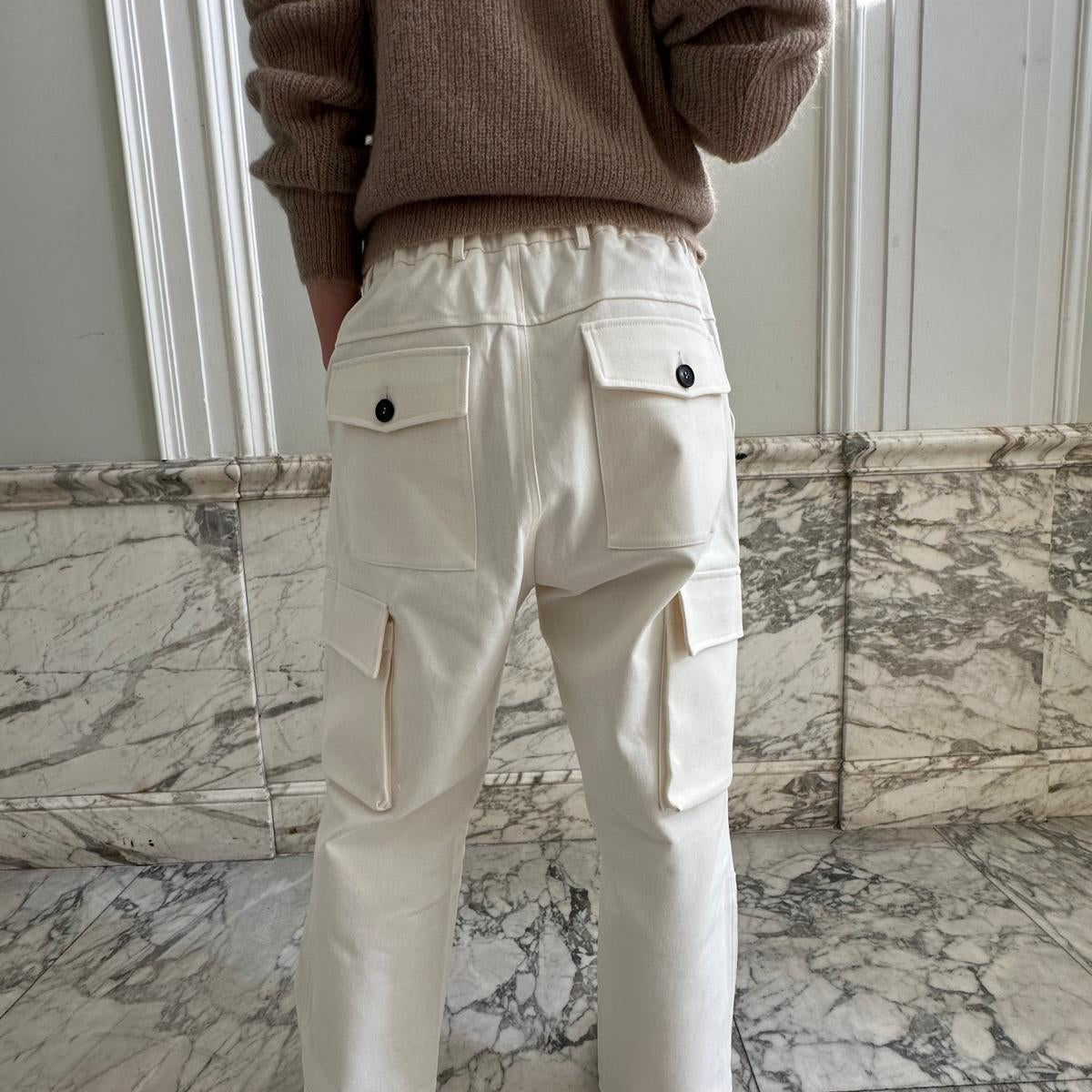 CARGO PANTS / CREAM – RIKA STUDIOS