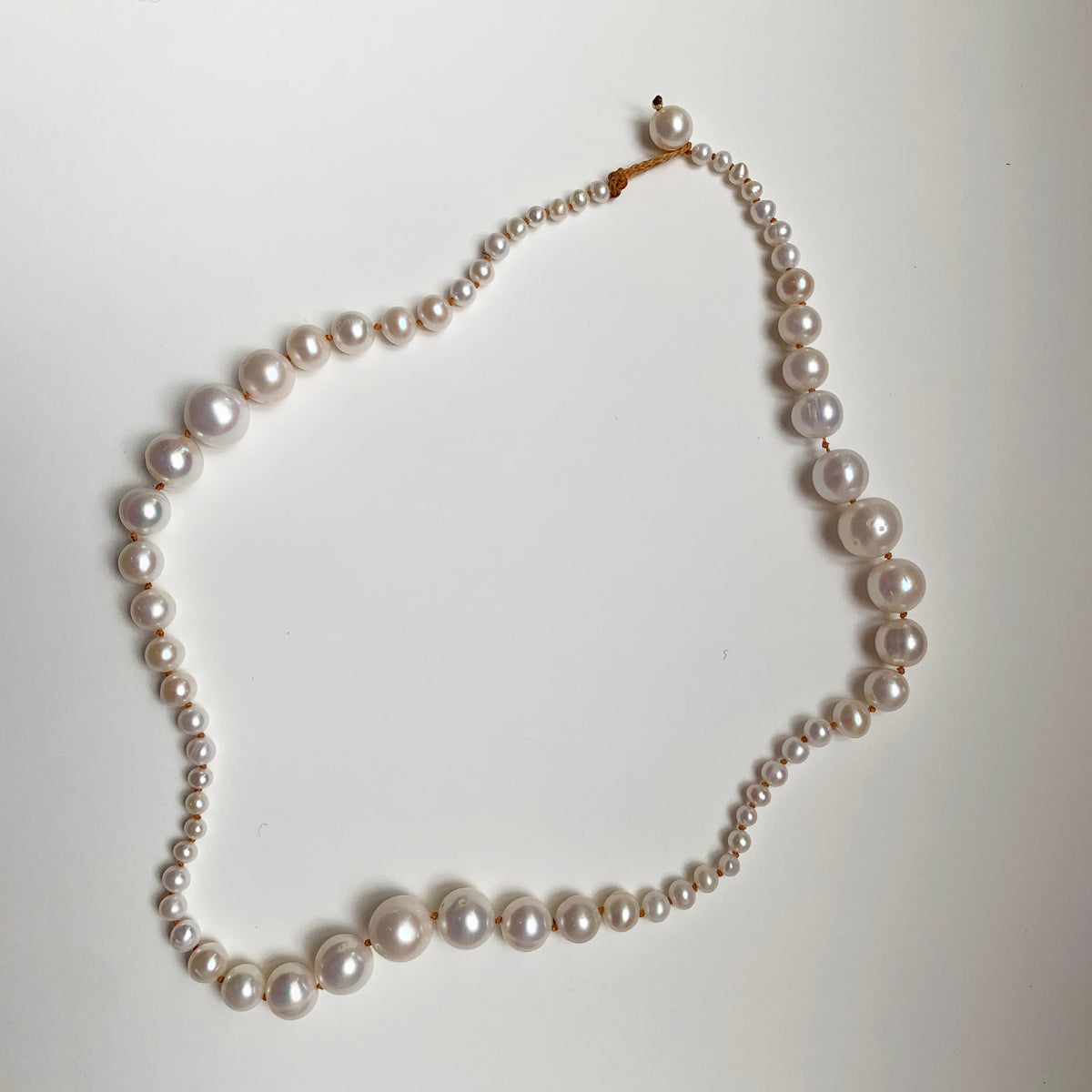 MARICHELLE / CLASSIC PEARL NECKLACE, NUDE CORD – RIKA STUDIOS